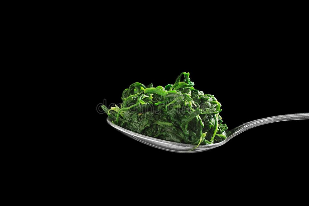 Spinach spoon stock image. Image of vegetable, cuisine - 37864647