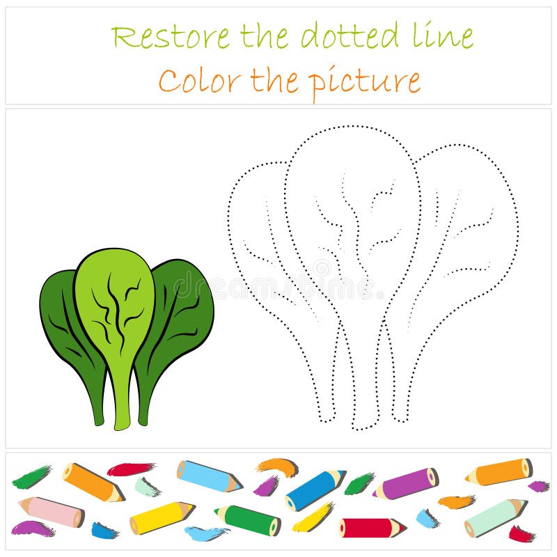 Spinach. Vegetables. Educational Developing Game for Preschoolers ...