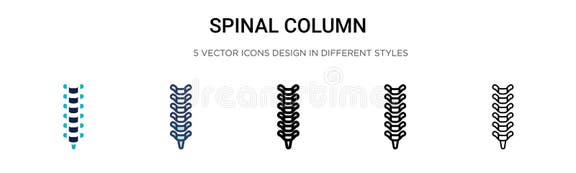 Spinal Column Icon in Filled, Thin Line, Outline and Stroke Style ...