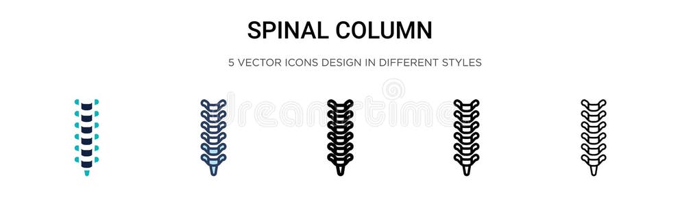 Spinal Column Icon in Filled, Thin Line, Outline and Stroke Style ...