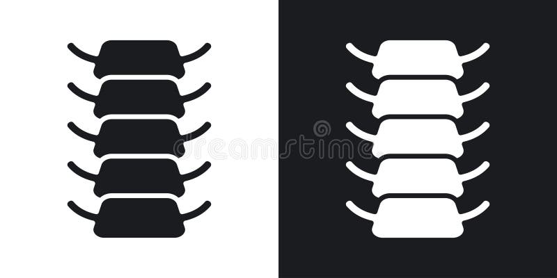 Spinal column icon vector stock vector. Illustration of silhouette ...