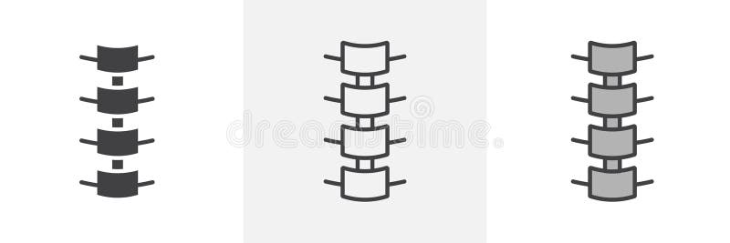 Spinal column icon vector stock vector. Illustration of health - 348469606