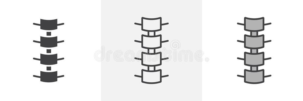 Spinal column icon vector stock vector. Illustration of health - 348469606