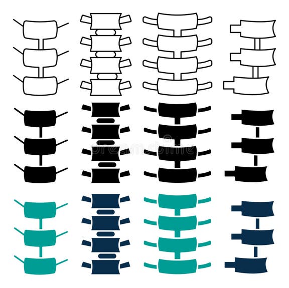 Spinal column icon vector stock vector. Illustration of graphic - 348102532