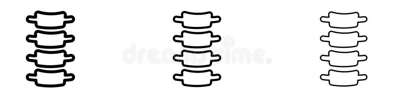 Spinal column icon vector stock vector. Illustration of bone - 348391124