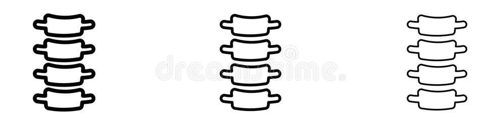 Spinal column icon vector stock vector. Illustration of bone - 348391124
