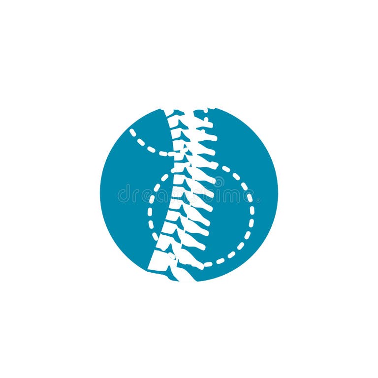Spinal Column Orthopedic Icon W the Circle Icon Stock Vector ...