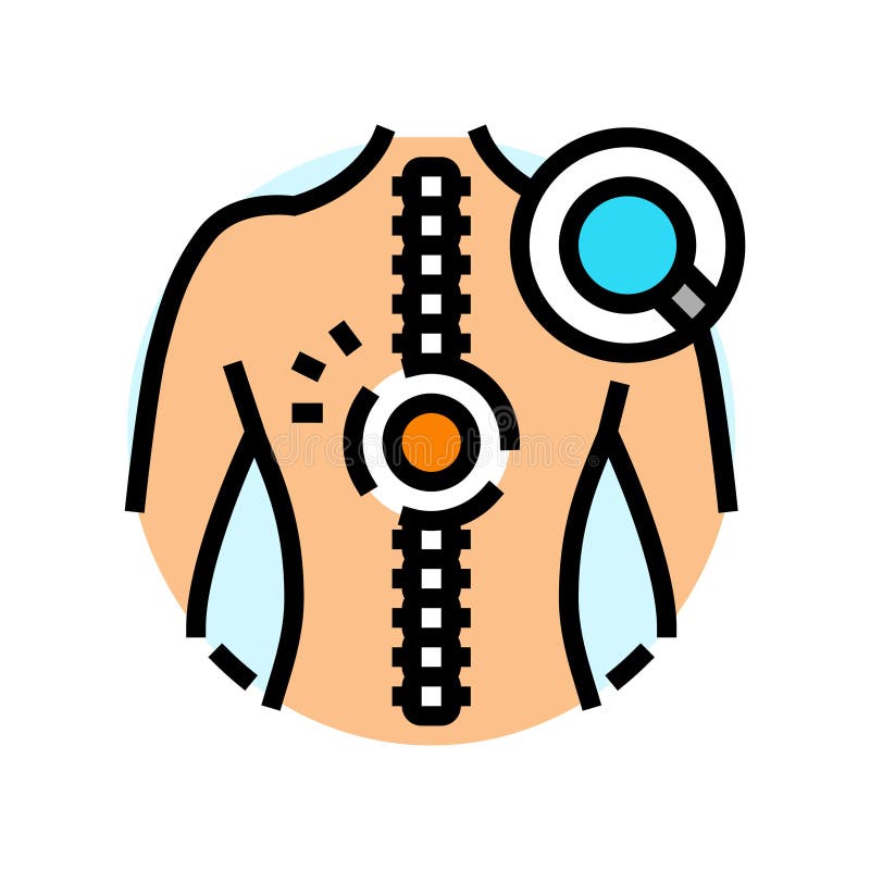 Spinal Cord Analysis Color Icon Vector Illustration Stock Illustration ...