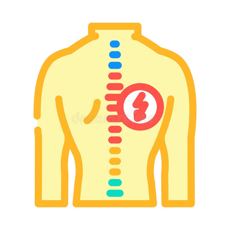 Spinal Cord Analysis Color Icon Vector Illustration Stock Illustration ...
