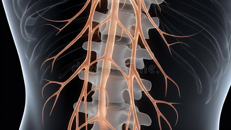 Spinal Cord and Nerves Anatomy Stock Footage - Video of diagram ...