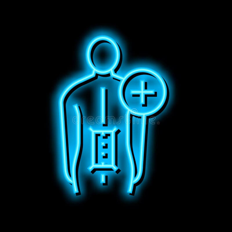 Spinal Surgery Neon Glow Icon Illustration Stock Vector - Illustration ...