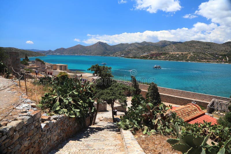 Spinalonga Castle Off Crete in Greece Stock Image - Image of greece ...