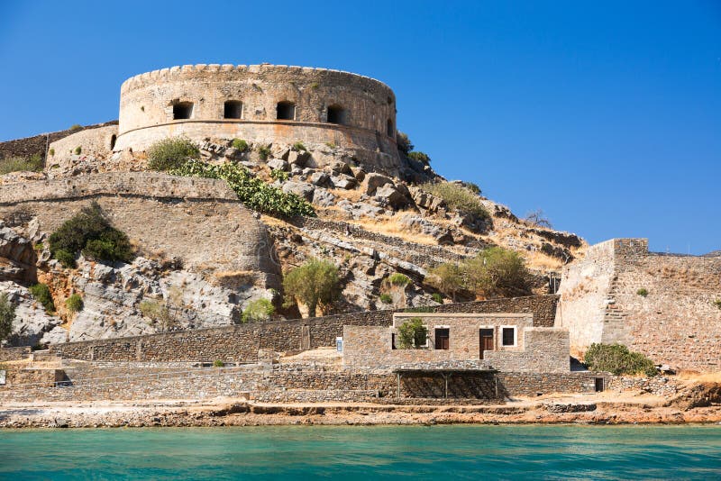 Spinalonga Island. Crete. Greece. Stock Image - Image of spinalonga ...