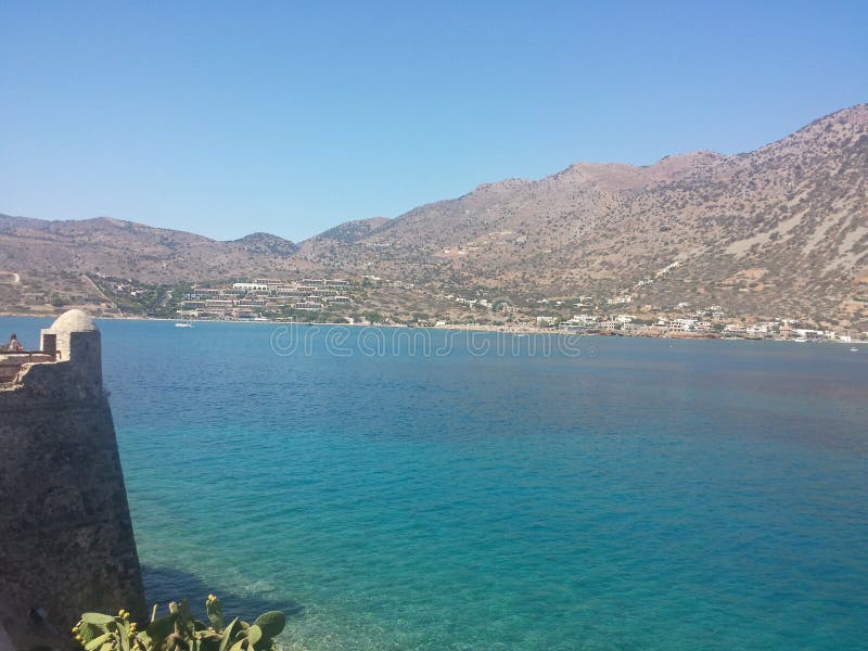 Spinalonga leper colony stock photo. Image of hill, fortress - 76250302
