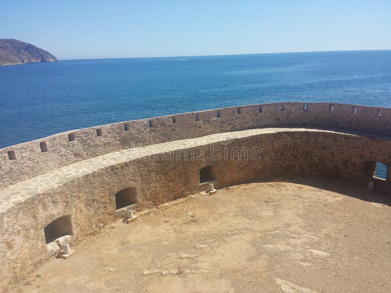 Spinalonga leper colony stock photo. Image of leper, water - 76250920