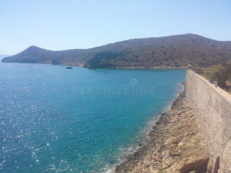 Spinalonga leper colony stock image. Image of spinalonga - 76250925