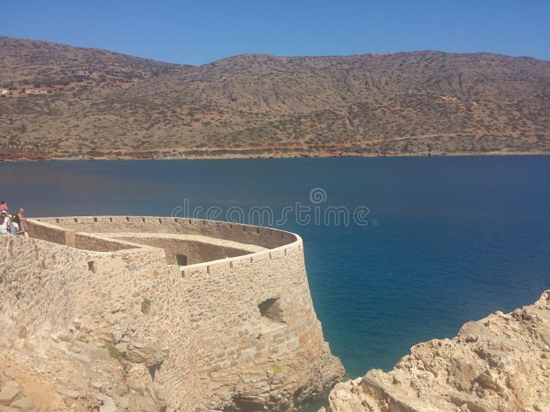 Spinalonga leper colony stock image. Image of leper, water - 76250977