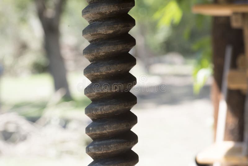 Spindle As the Rotating Axis of a Machine Stock Image - Image of ...
