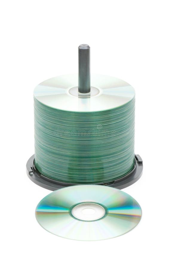 Spindle of Cd Disks Isolated Stock Image - Image of disk, office: 9871287