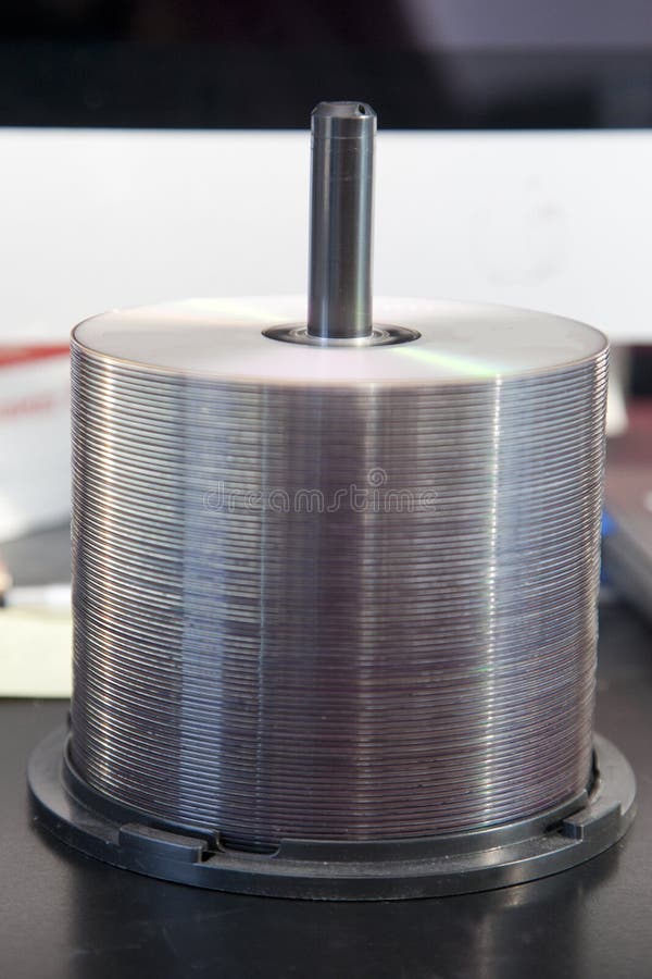 Spindle of CDs or DVDs stock image. Image of drive, compact - 131697395