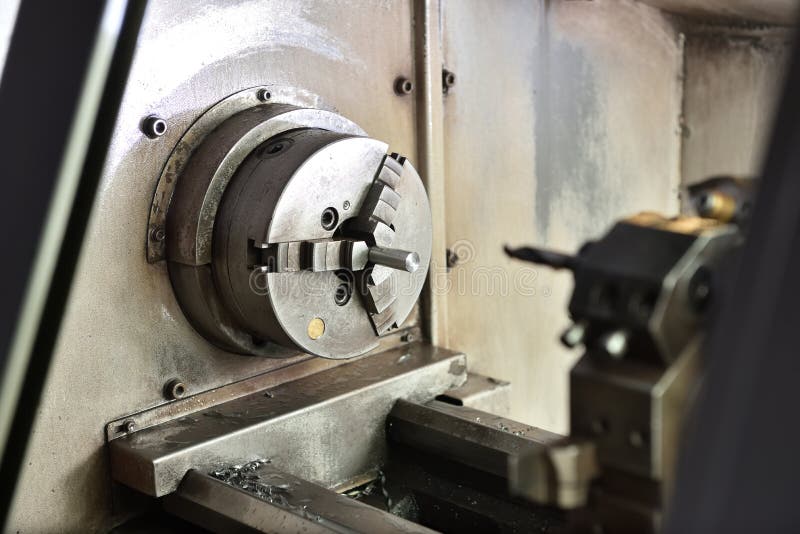 Spindle Chuck and Installed Metal Part on High Precision Cnc Industrial ... Spindle Chuck and Installed Metal Part on High Precision Cnc Industrial ...