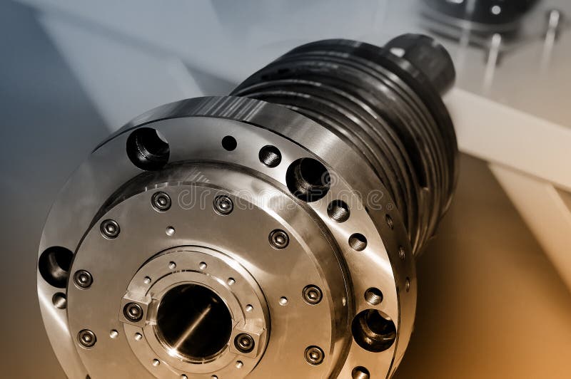 Spindle for Industrial Machinery. Brown Toned Image Stock Image - Image ...