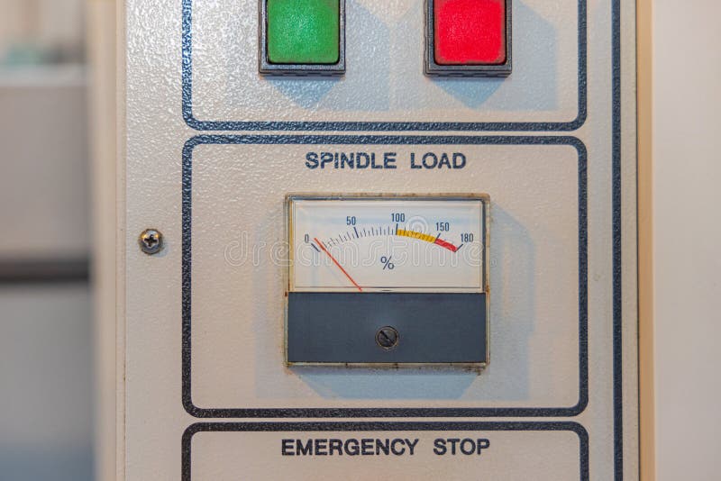 Spindle Load Percent Indicator Stock Photo - Image of control, switch ...