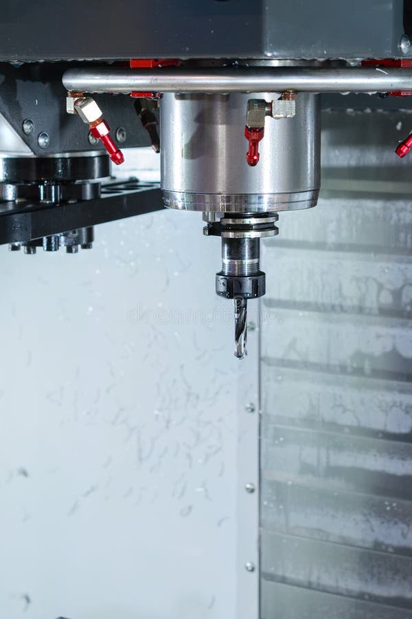 Spindle Modern High-precision CNC Milling Machine. Stock Photo - Image ...