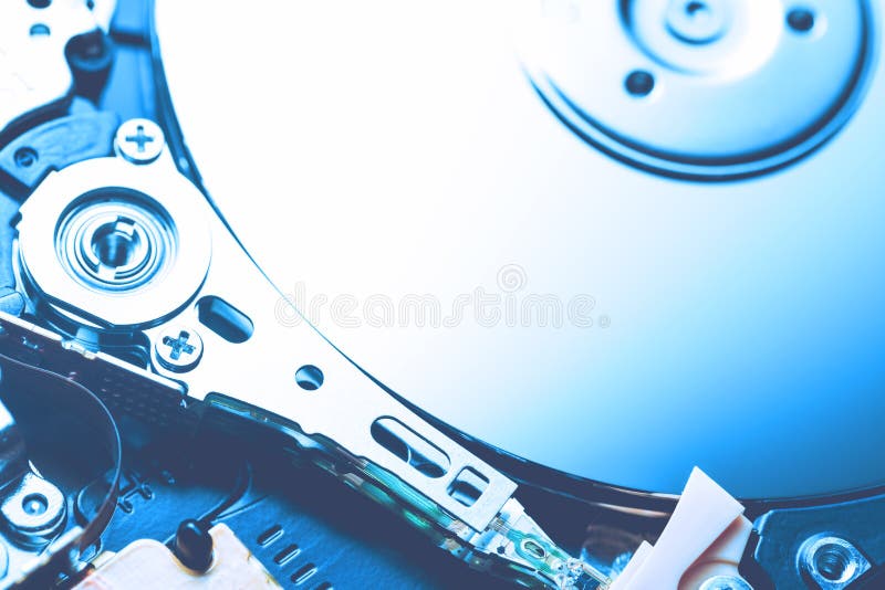 Hard Disk Platter and Platters Clamp Isolated Stock Photo - Image of ...