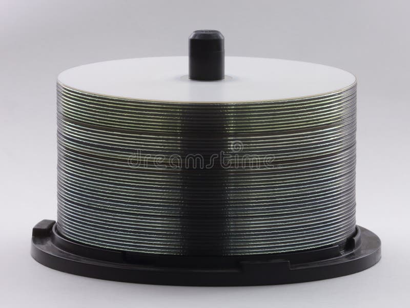 Spindle of CDs or DVDs stock image. Image of drive, compact - 131697395
