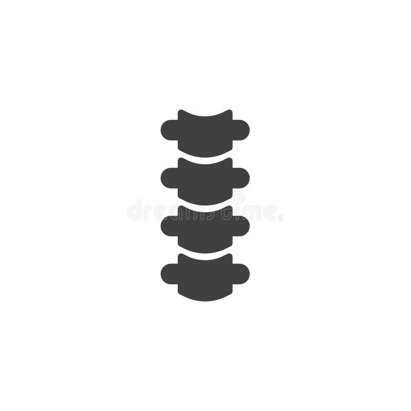 Spine Back Bone Color Icon Set Isolated on White Background Stock ...