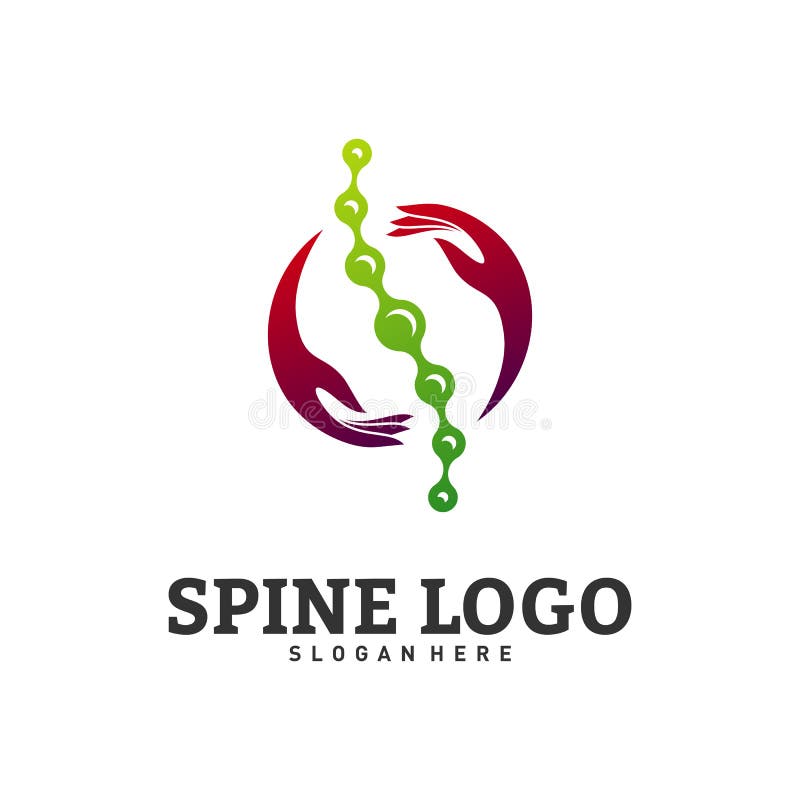 Spine Care Logo Design Concept Vector. Chiropractic Logo Template Stock ...