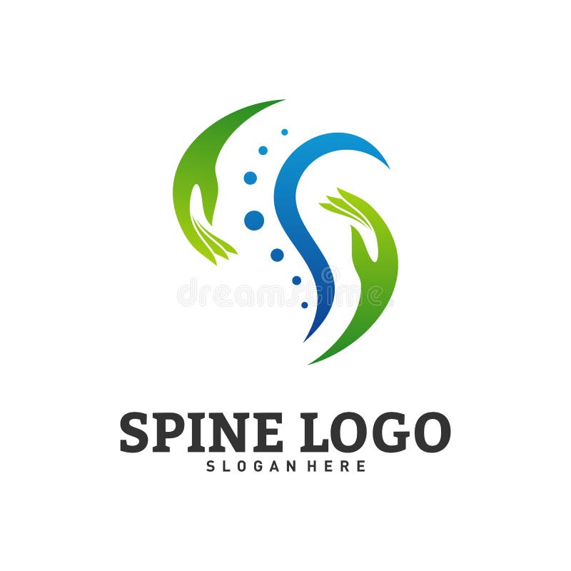 Spine Care Logo Design Concept Vector. Chiropractic Logo Template Stock ...