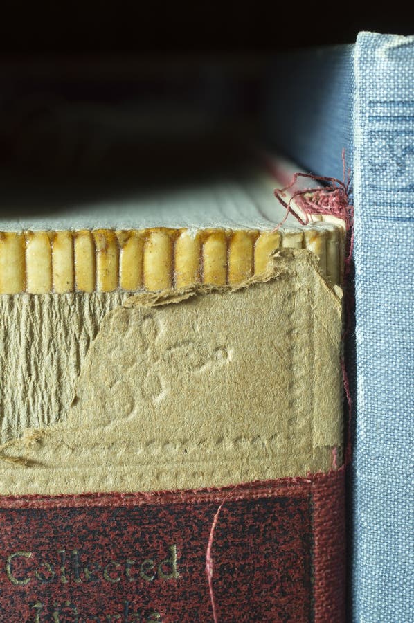 Spine of Damaged Book stock image. Image of paper, cloth - 26110911