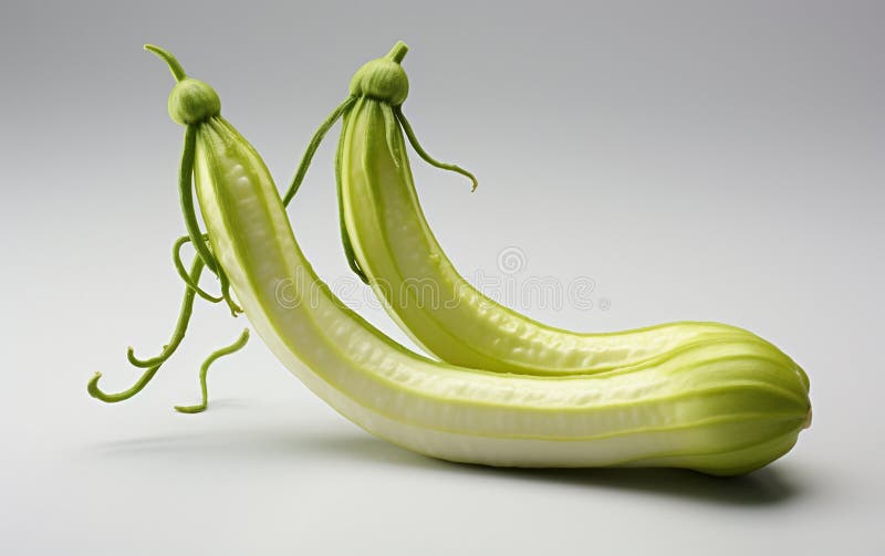 Spine Gourd White Background -Generative Ai Stock Illustration ...