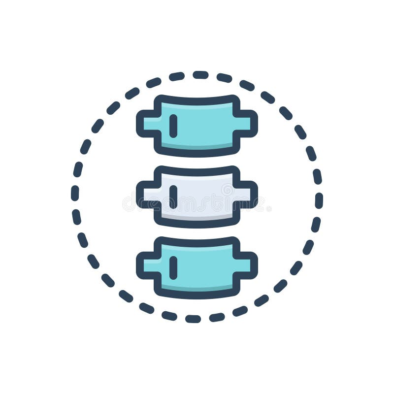 Color Illustration Icon for Spine, Backbone and Spinal Stock Vector ...