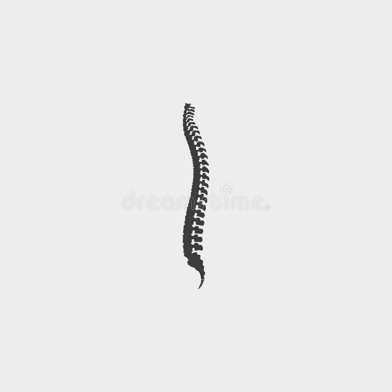 Spine Icon in a Flat Design in Black Color. Vector Illustration Eps10 ...