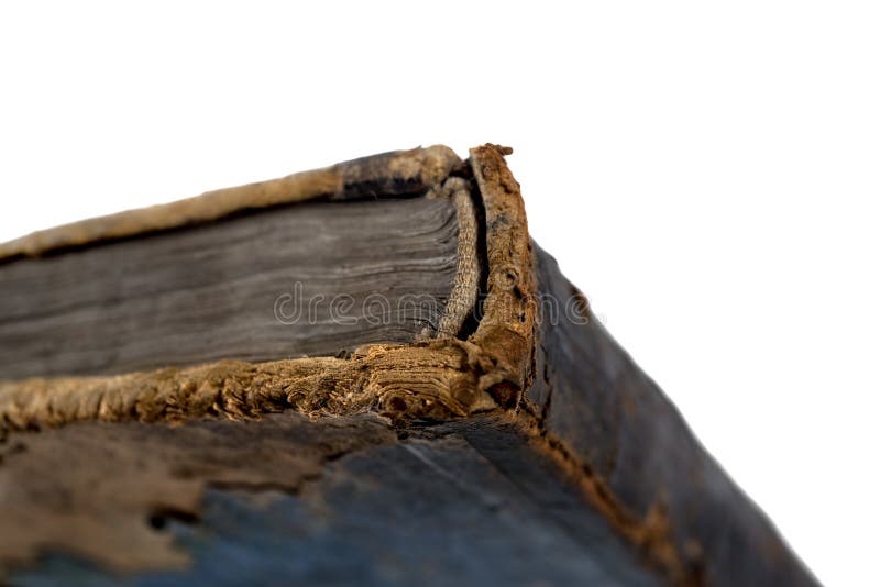 Spine of an old book stock photo. Image of damaged, aging - 57677224