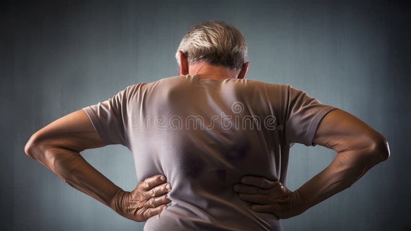 Spine Problems. Back Pain and Lower Back View. Pinched Nerve Stock ...