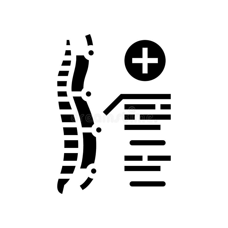 Spine Stabilization and Reconstruction Glyph Icon Vector Illustration ...