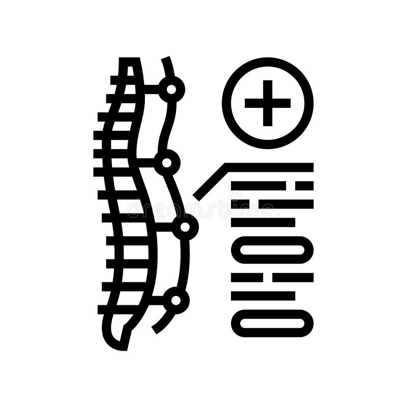 Spine Stabilization and Reconstruction Line Icon Vector Illustration ...