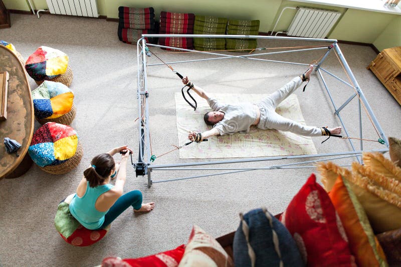 The Spine To Correct Equipment for Stretching Stock Image - Image of ...