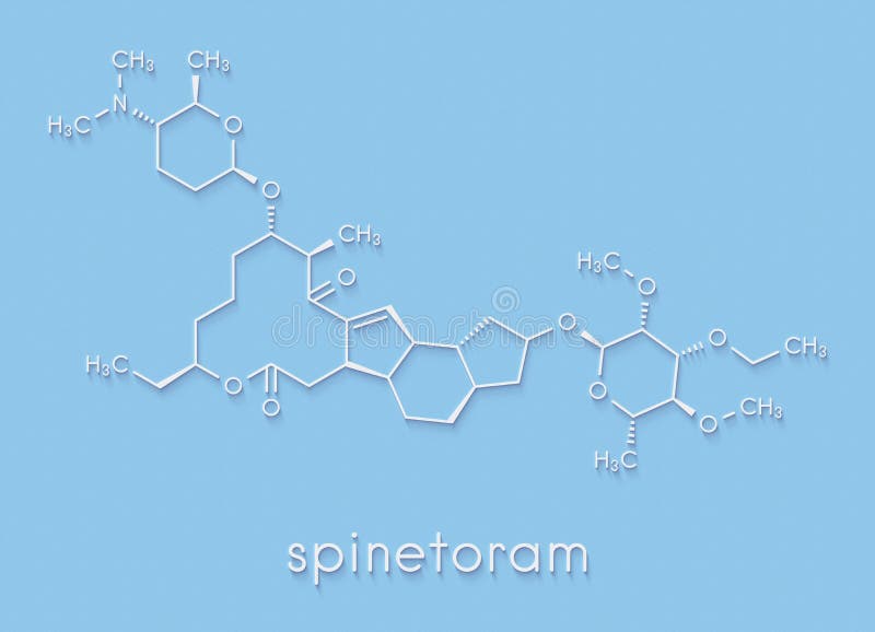 Spinetoram Insecticide Molecule. Skeletal Formula Stock Vector ...