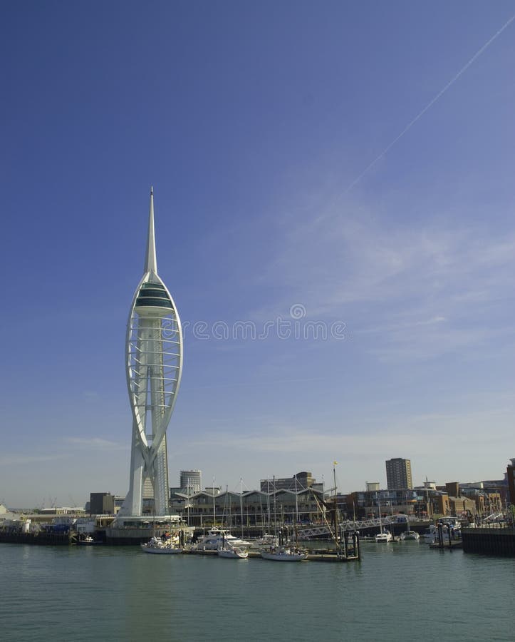 Spinnaker Tower and Gunwharf Quays Editorial Photo - Image of port ...