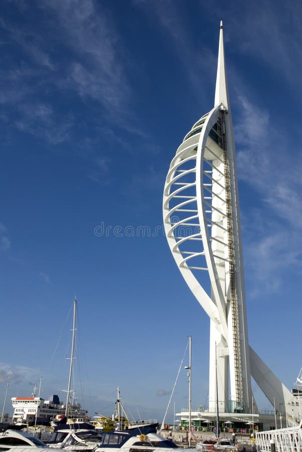 Spinnaker Tower stock image. Image of design, dock, outdoors - 11955505