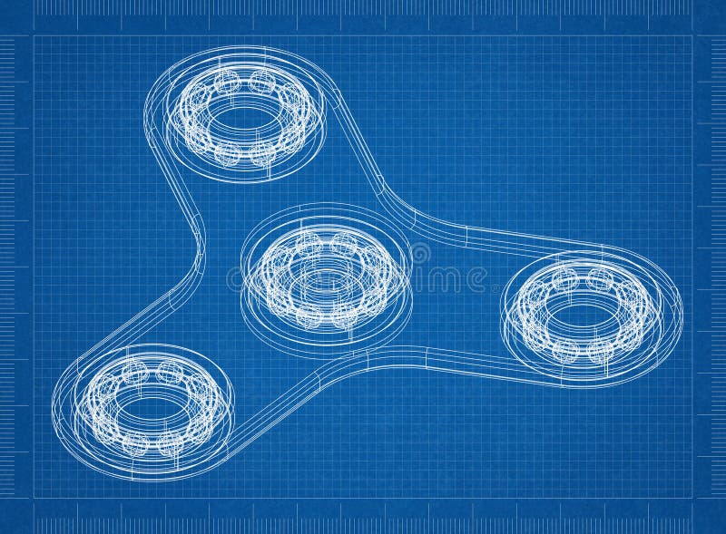 Spinner Architect Blueprint - Isolated Stock Illustration ...