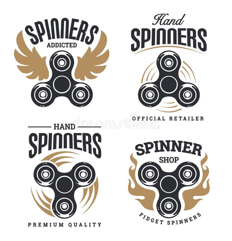 Spinner Logo Emblems stock vector. Illustration of isolated - 100561529