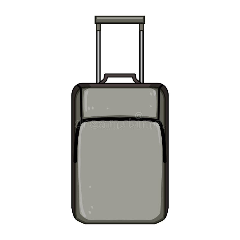 Spinner Soft Shell Suitcase Cartoon Vector Illustration Stock ...