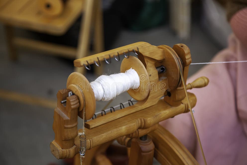 Spinner working sewing stock photo. Image of hand, machine - 203023572