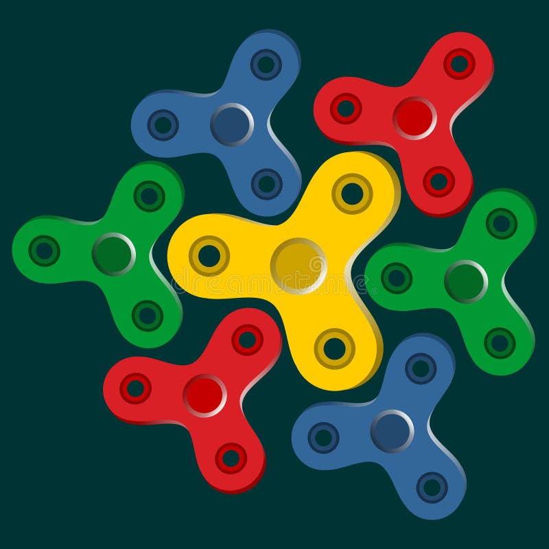 Spinners Set. Vector Illustration Concept Stock Vector - Illustration ...